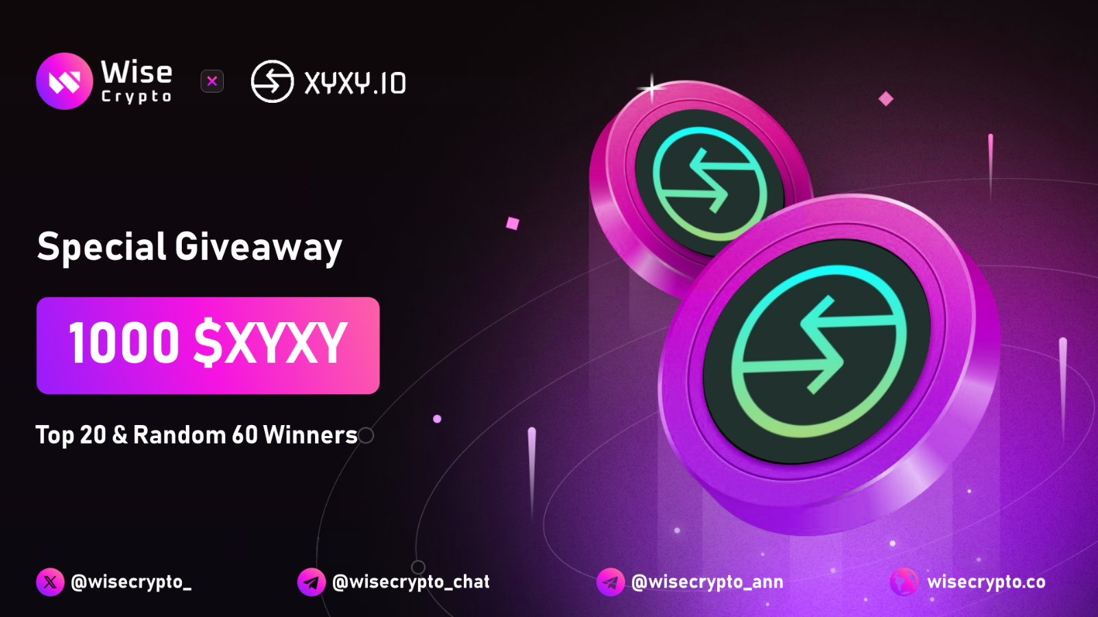 Wise Crypto X XYXY Giveaway