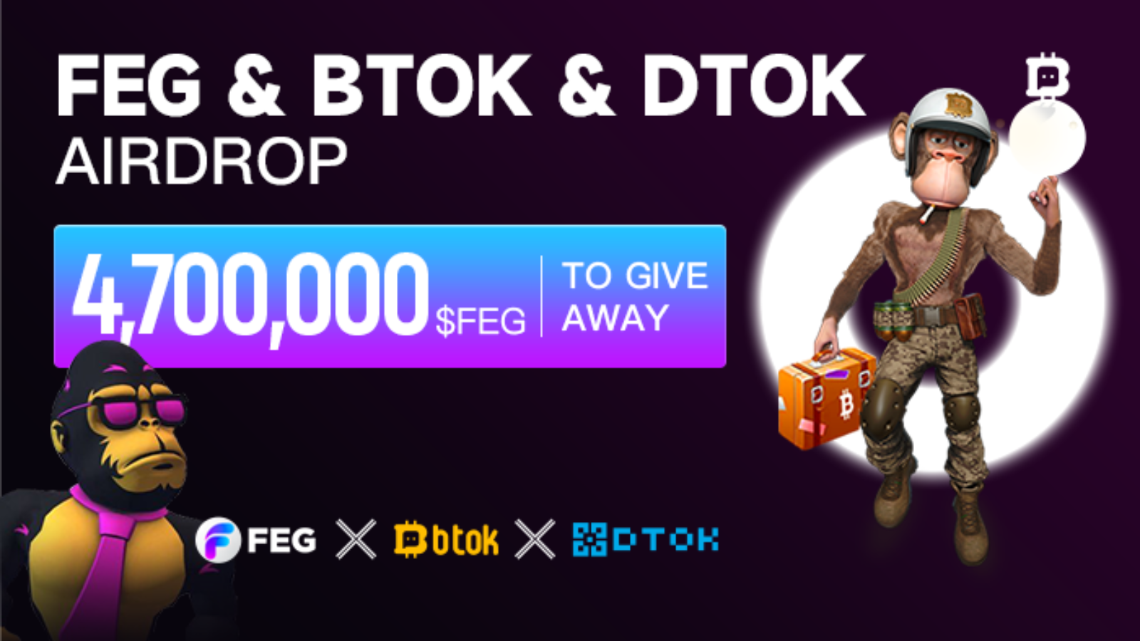 FEG & BTOK & DTOK AIRDROP