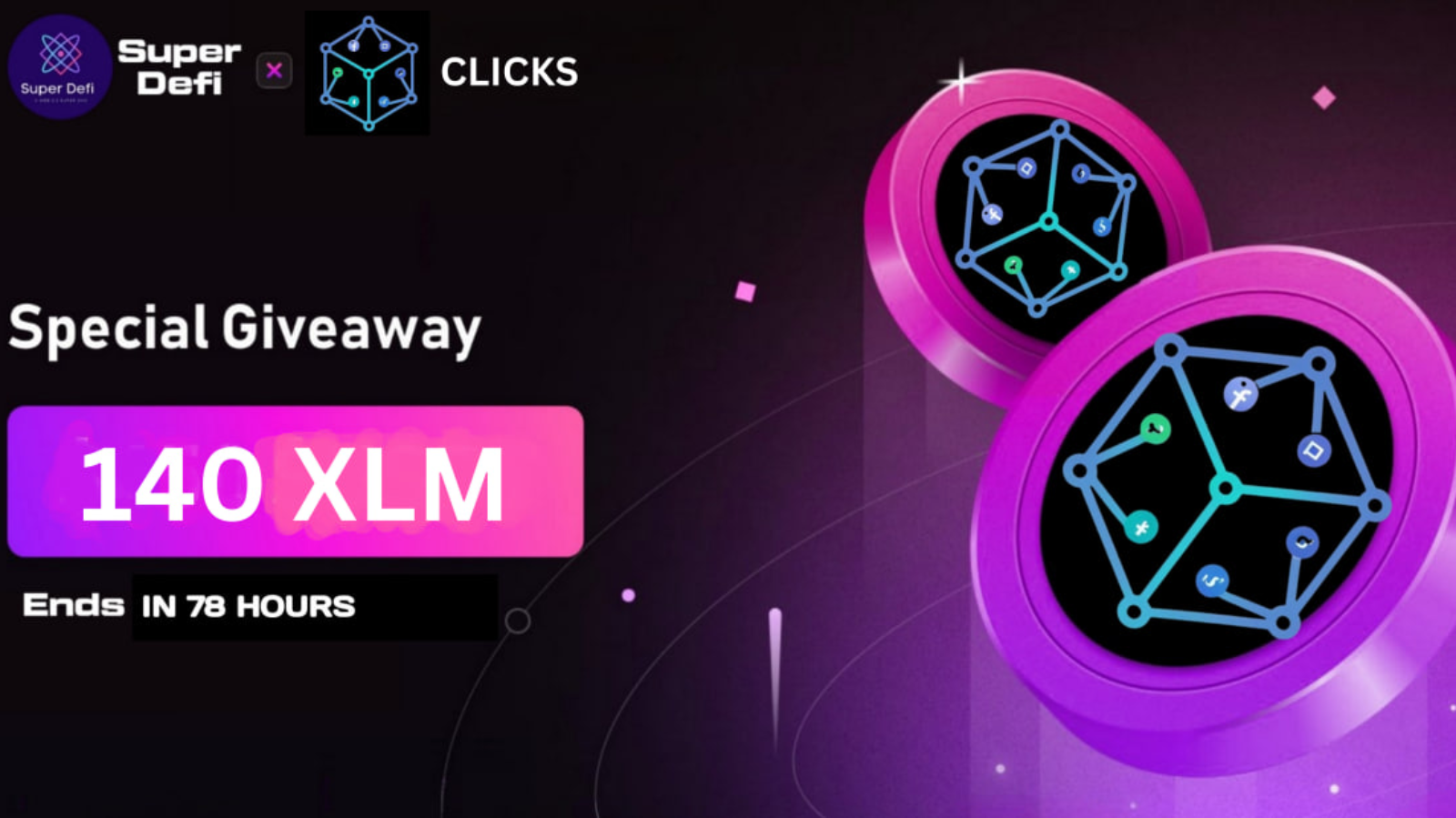 Superdefi X Clicks (140 XLM Giveaway)