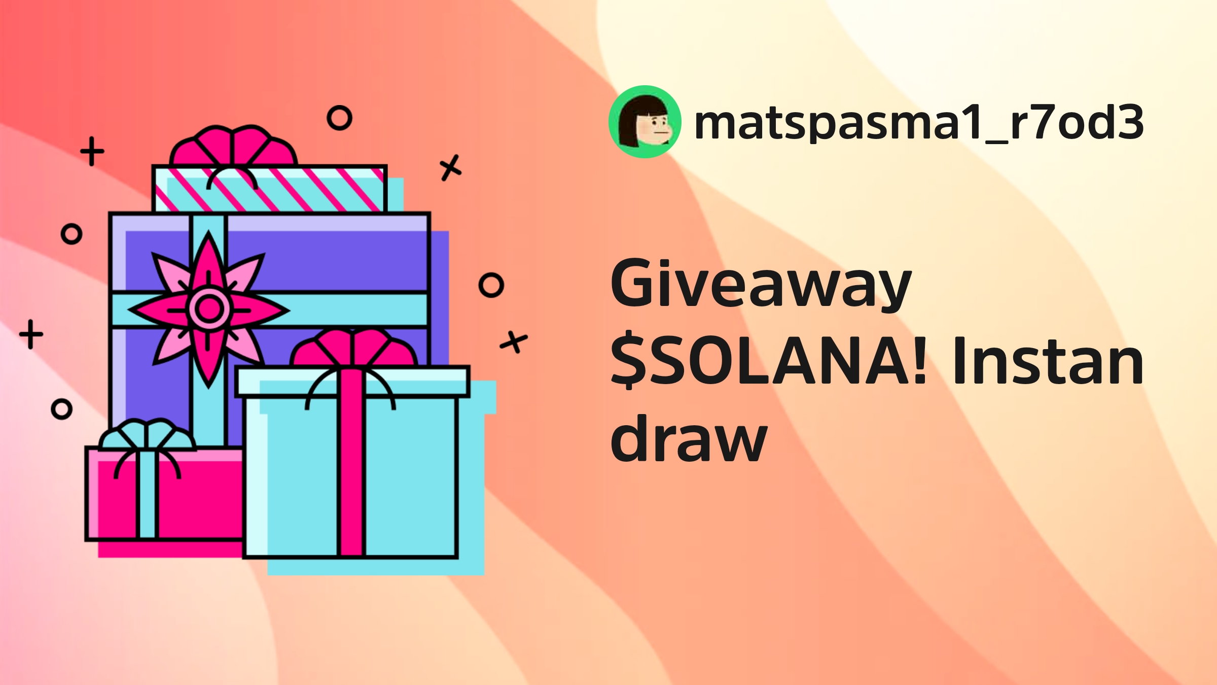 Giveaway $SOLANA! Instan draw