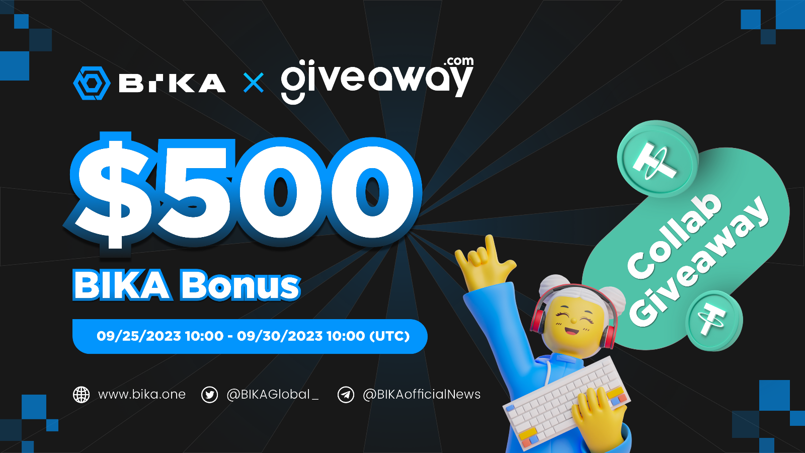 BIKA Lucky Giveaway - Share $500 Trading Bonus
