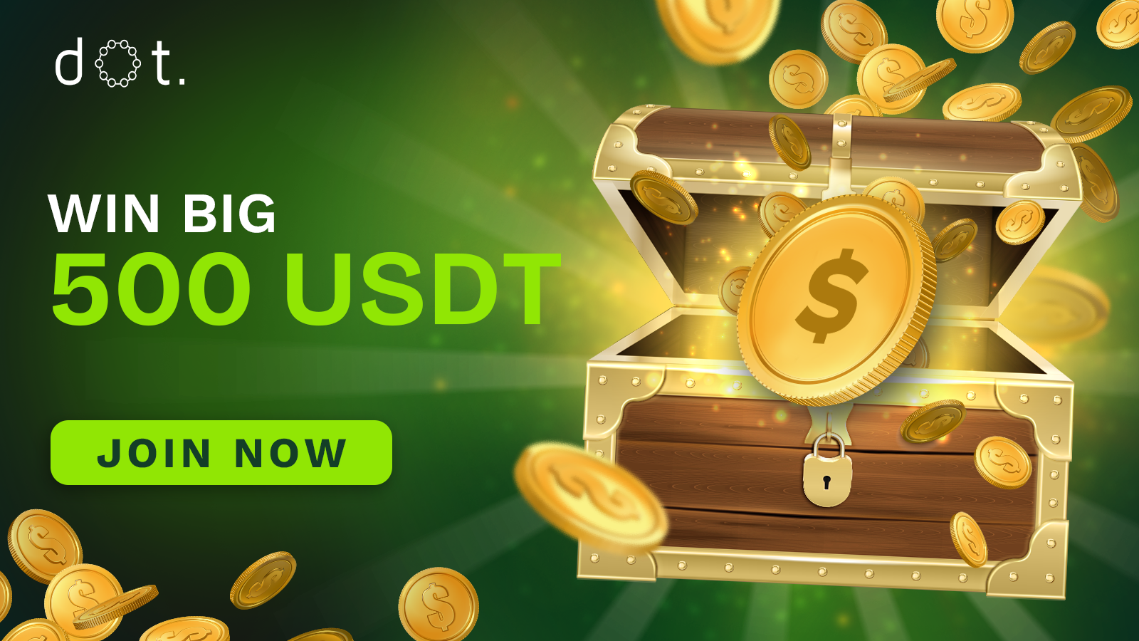 🚀 🤩 DOT Giveaway! Win 500 USDT! 🤩🚀